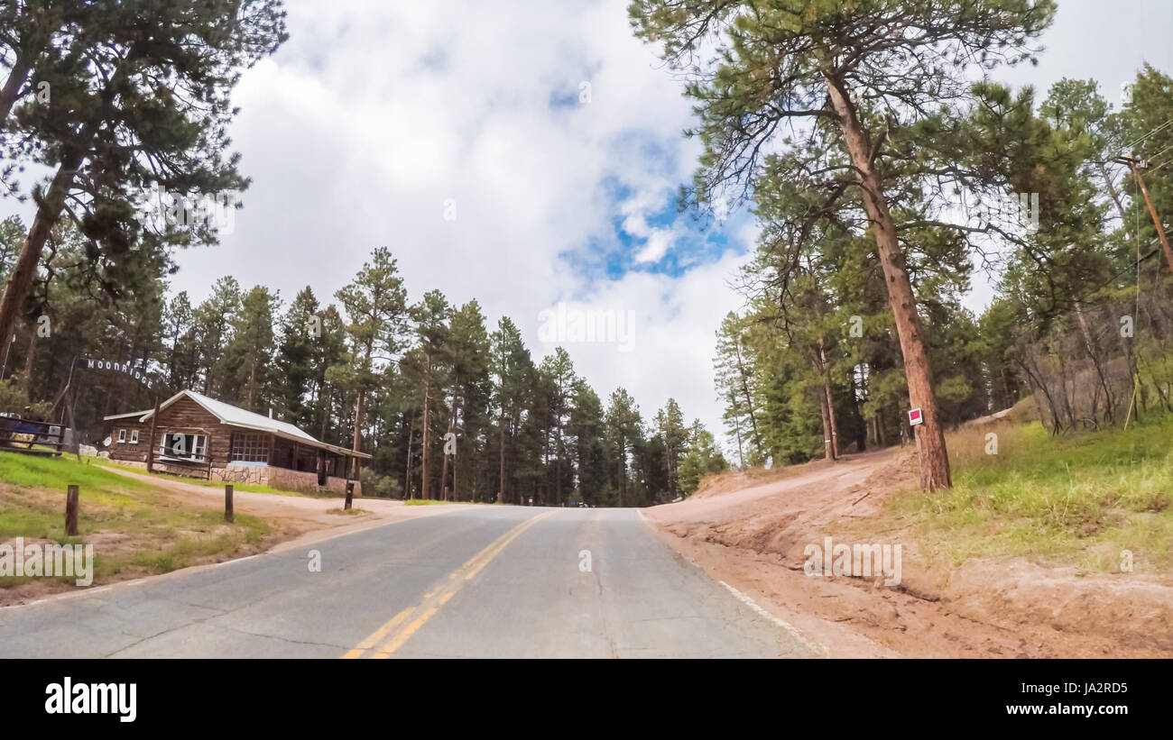 Driving on small paved road in rural mountain area Stock Photo - Alamy