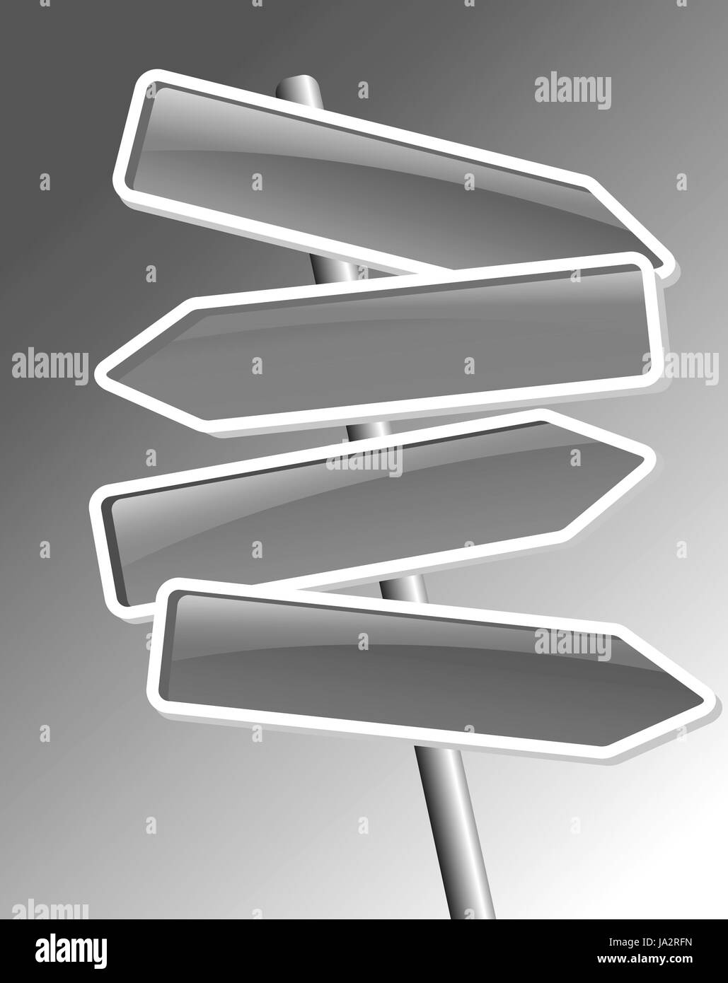 Arrows pointing the way Black and White Stock Photos & Images - Alamy