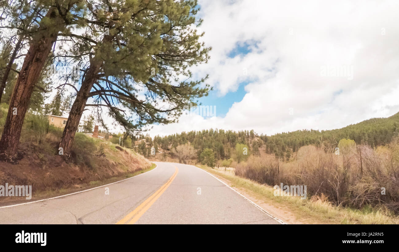Rural small road in the mountains of Colorado Stock Photo - Alamy