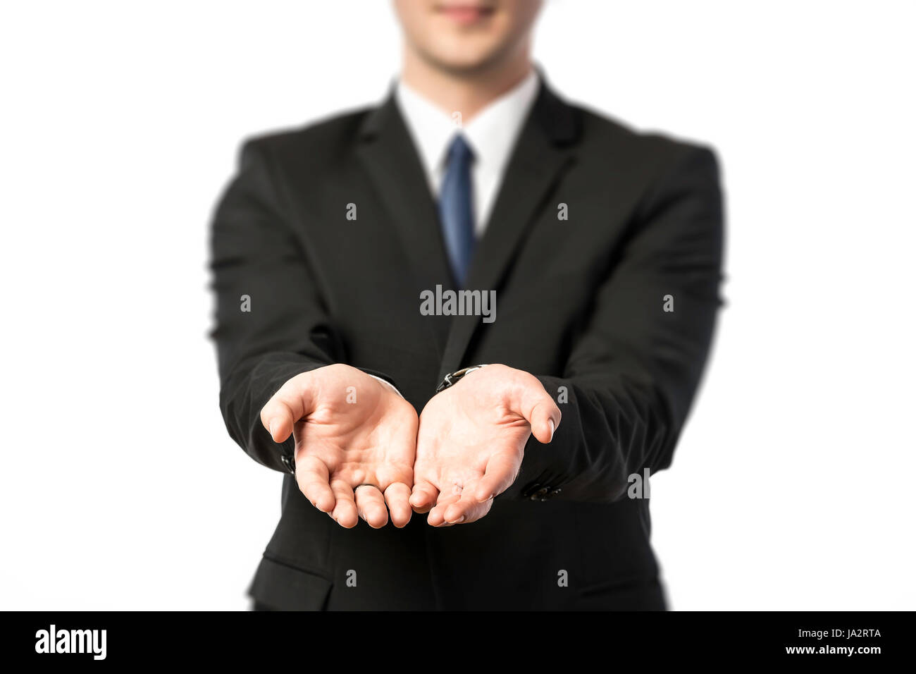 hand, isolated, business man, businessman, hold, arm, backdrop ...
