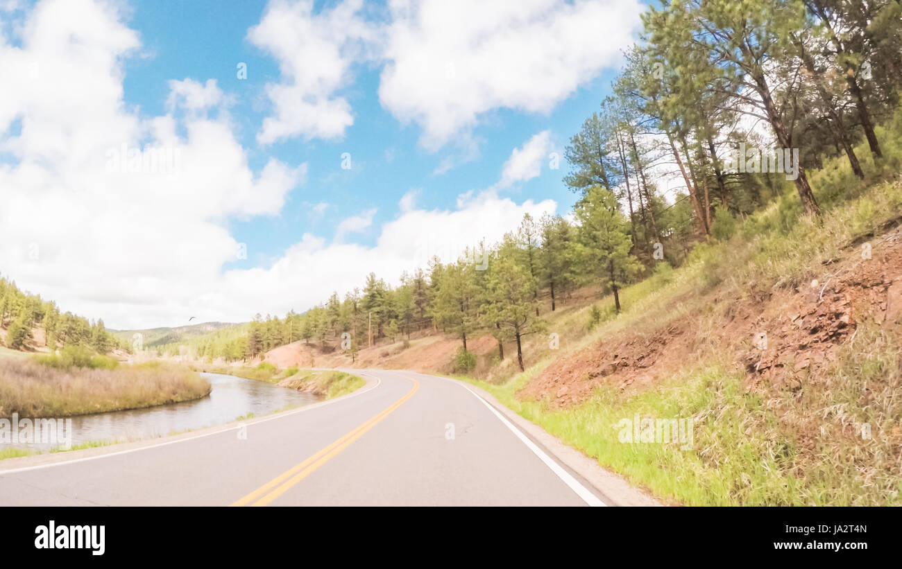 Rural small road in the mountains of Colorado Stock Photo - Alamy
