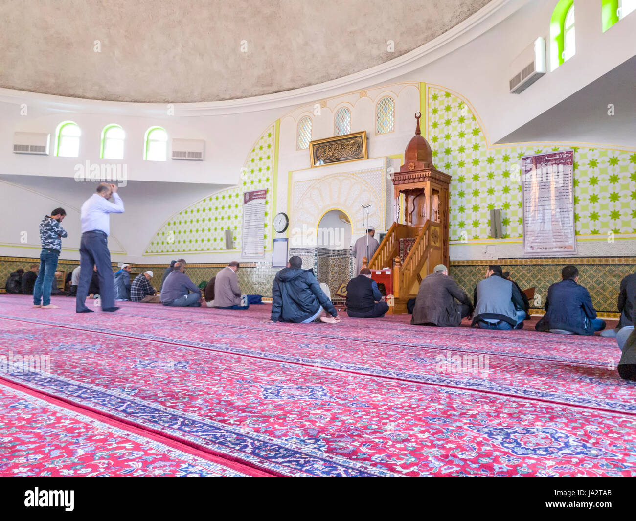 VIENA, AUSTRIA - MAY 13, 2017: Pilgrims waiting for praying inside ...