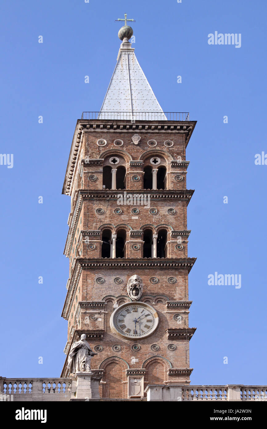 tower, religion, religious, church, cross, clock, Rome, roma, outside ...