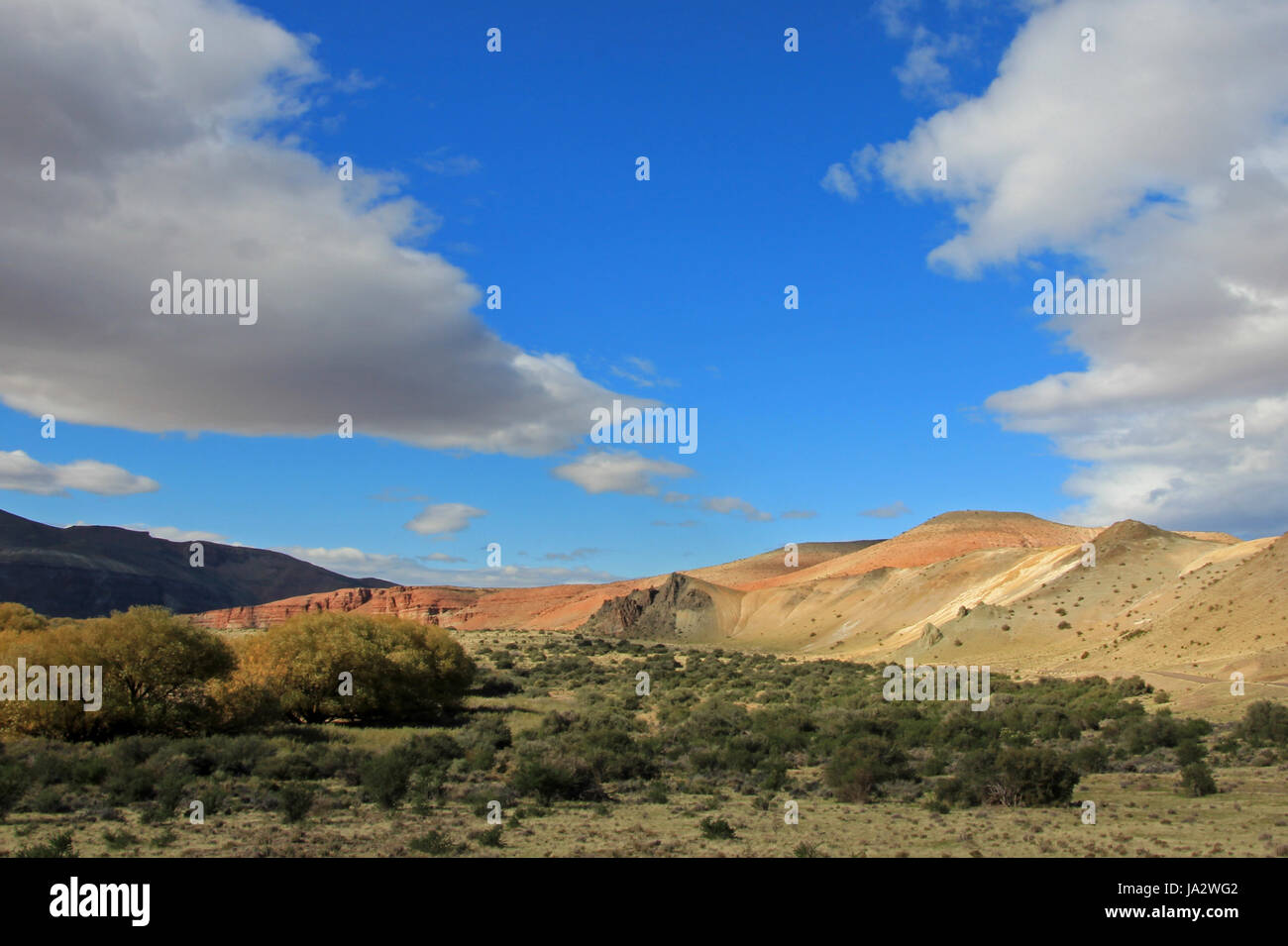 Beautiful badlands in the Chubut valley, along route 12, Chubut ...
