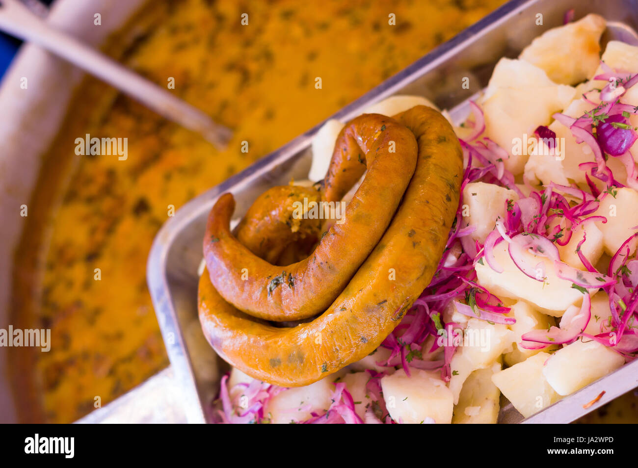 Close up of a delicious ecuadorian traditional typical andean food with ...
