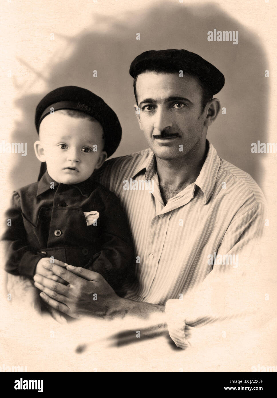 Vintage family portrait.The shot was taken around 1959 year Stock Photo ...