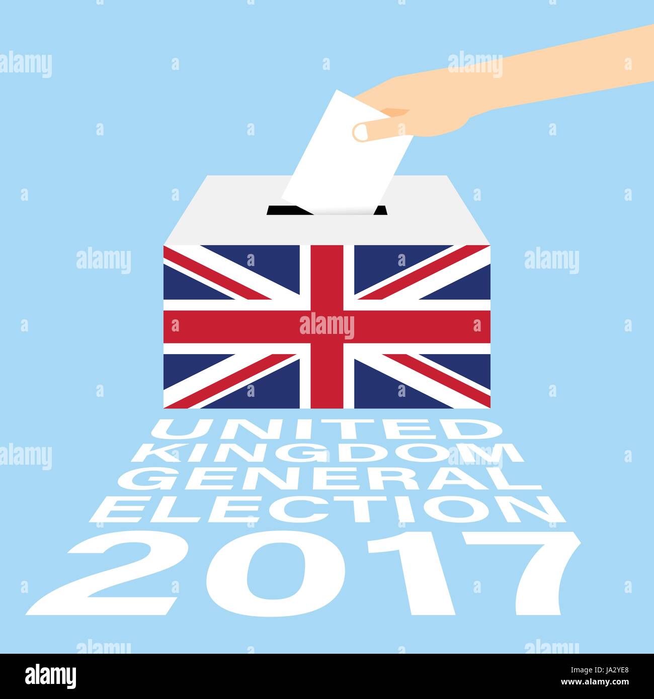 United Kingdom (UK) General Election 2017 Vector Illustration Flat ...