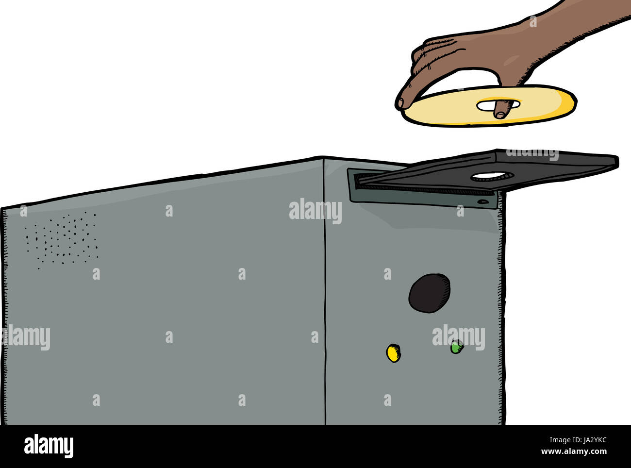 CD, burning, burner, cartoon, backup, archiving, tower, hand, hands ...