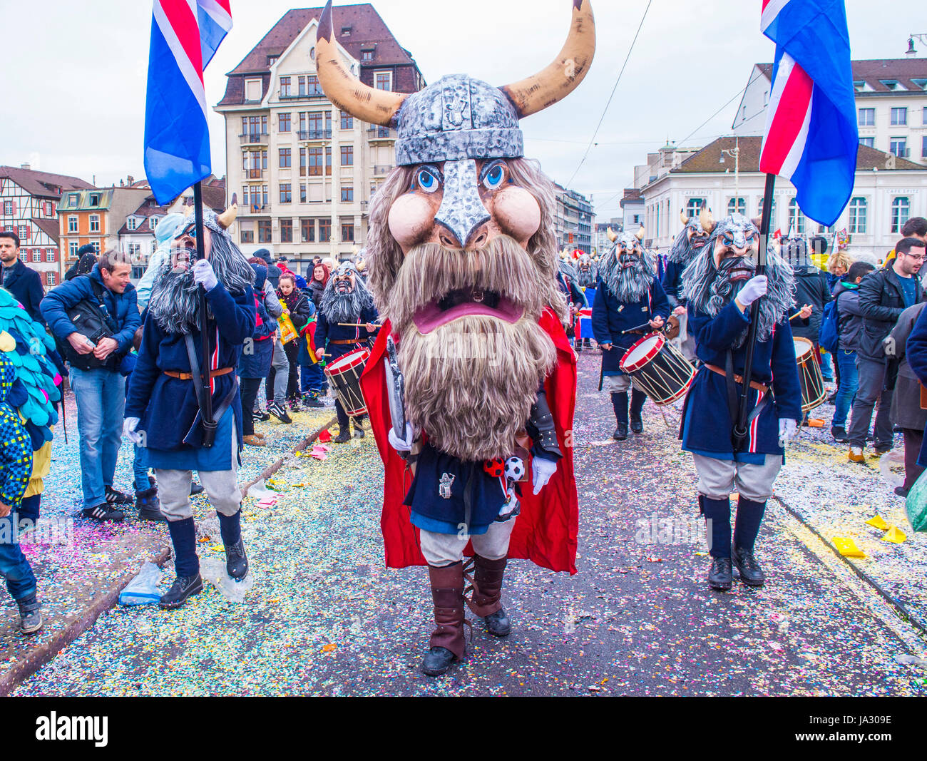 Participants in the Basel Carnival in Basel , Switzerland Stock Photo ...