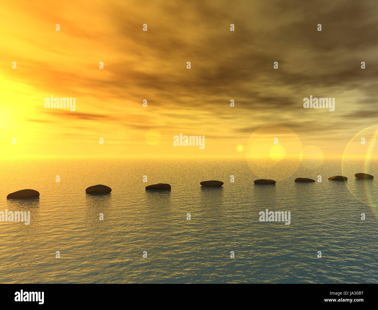 horizon, bridge, sunset, sunrise, illustration, direction, path, way ...
