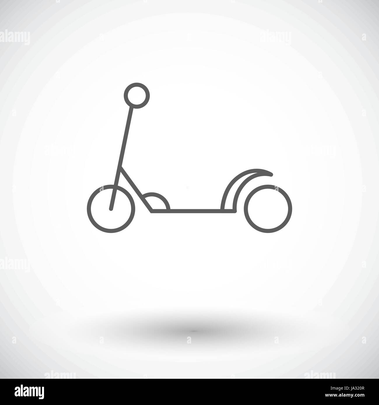 Scooter child icon. Thin line flat vector related icon for web and ...