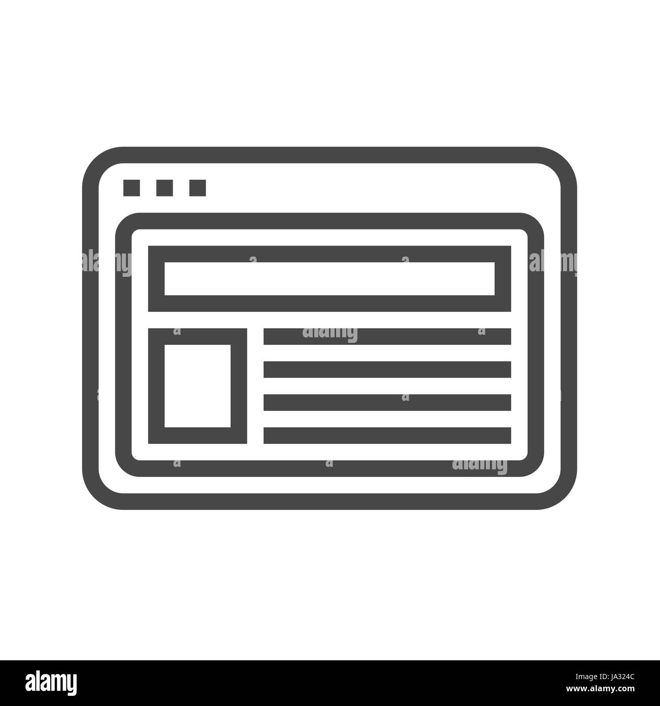 Site Thin Line Vector Icon. Flat icon isolated on the white background ...