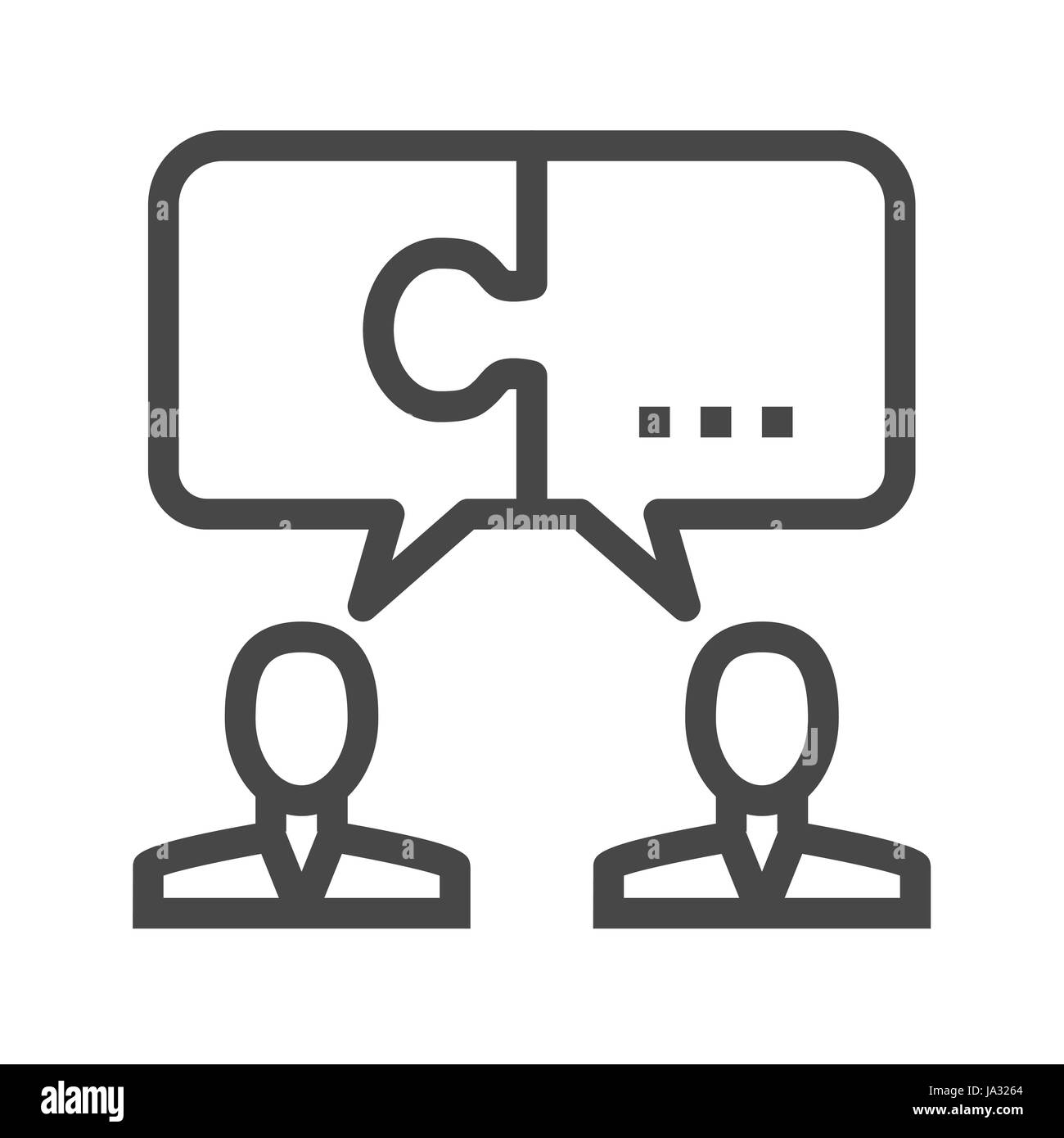 Team work solution flat Black and White Stock Photos & Images - Alamy