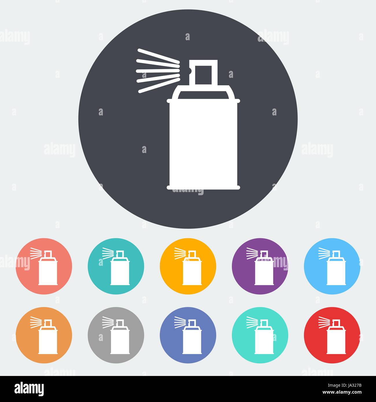 Spray with chemicals. Single flat icon on the circle. Vector ...