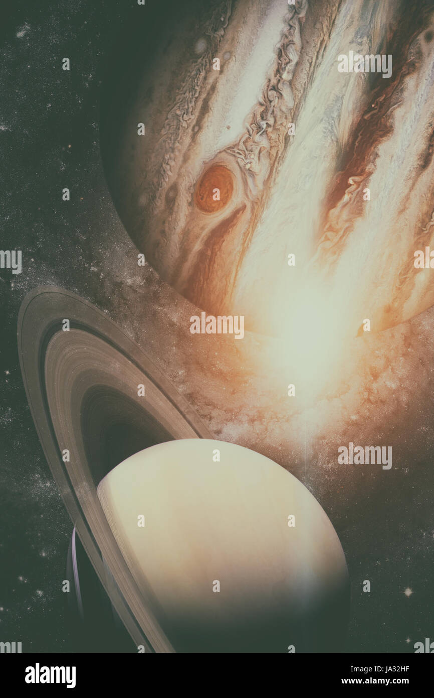 Solar System - Saturn. It is the sixth planet from the Sun and the ...