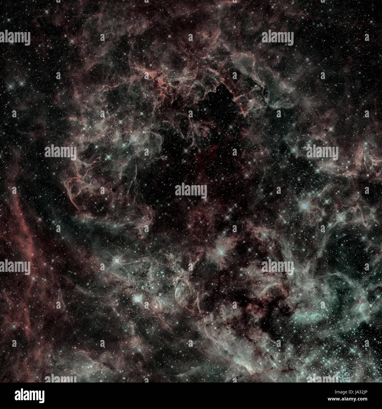 The Tarantula Nebula, also known as 30 Doradus. A Star-Forming Region in the super star cluster ...
