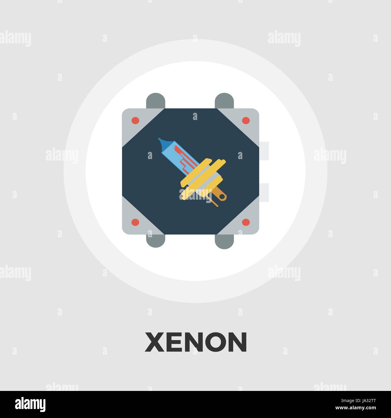 Xenon car lamp icon vector. Flat icon isolated on the white background ...