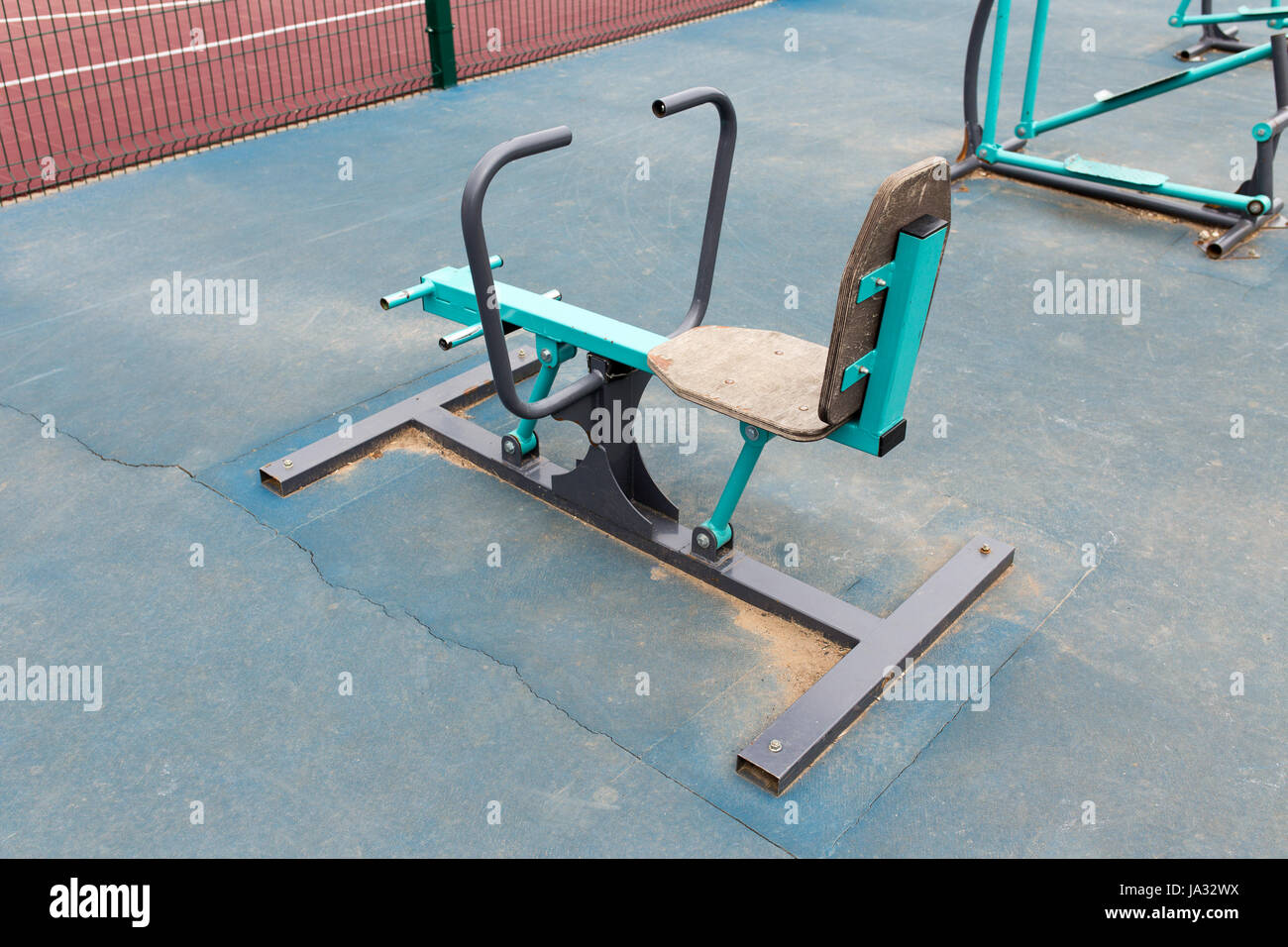 Views of the sports ground for street workout. Public area for sports ...