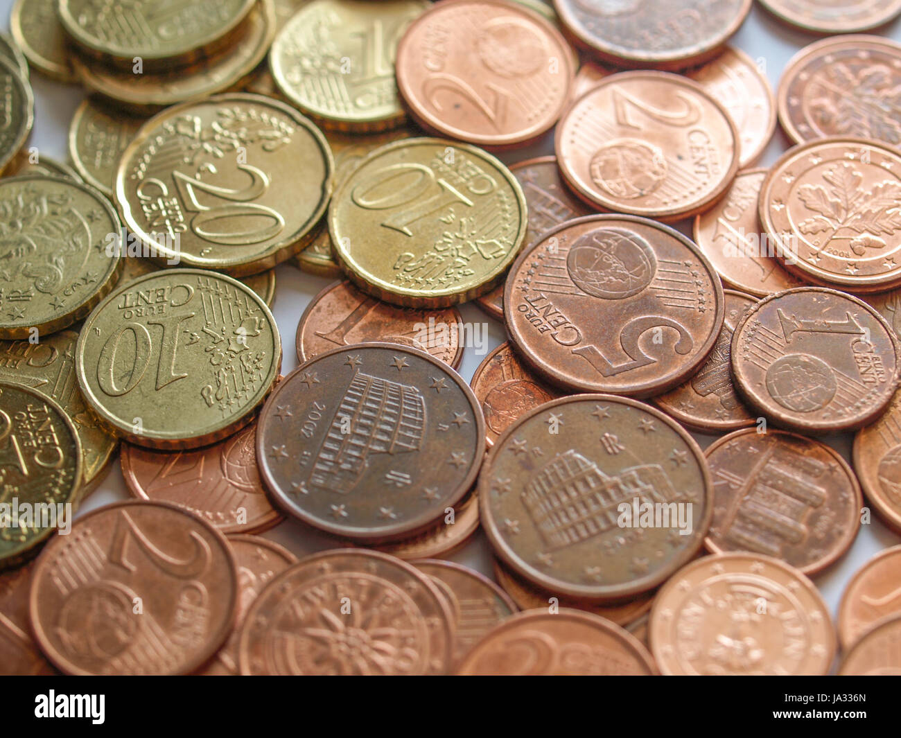 Euro coins money (European currency) useful as a background Stock Photo ...