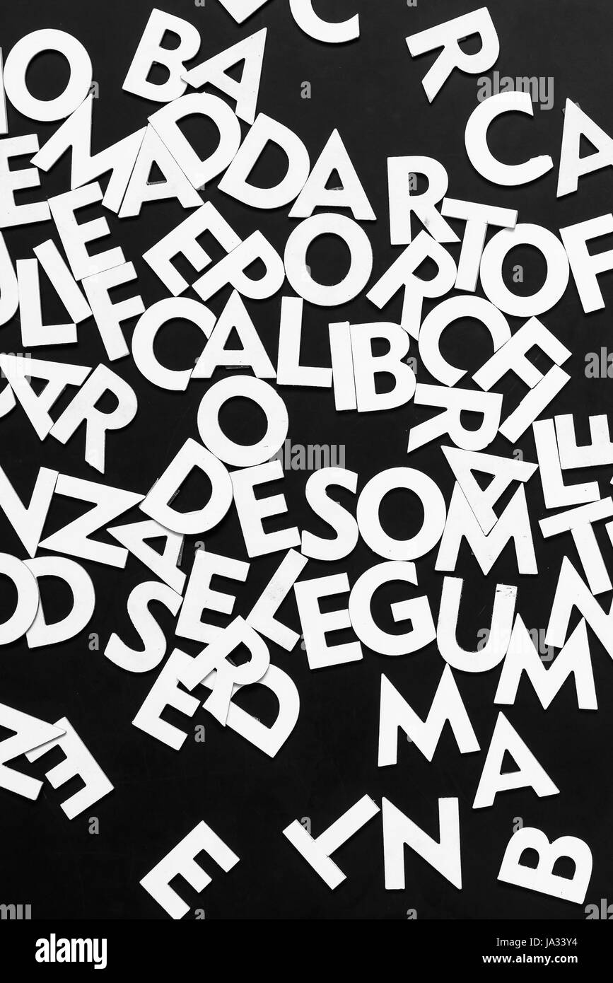 Alphabet letters Black and White Stock Photos & Images - Alamy