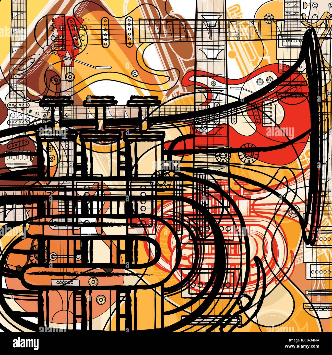 Set of musical instruments - vector illustration Stock Vector Image ...