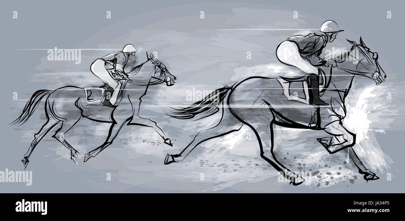 Horse racing background Stock Vector Images - Alamy