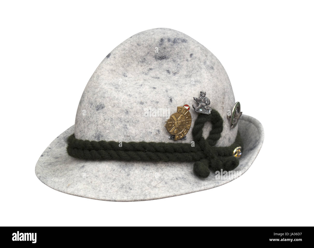 object, isolated, hat, soft, metal, one, felt, cutout, brim, grey, gray ...