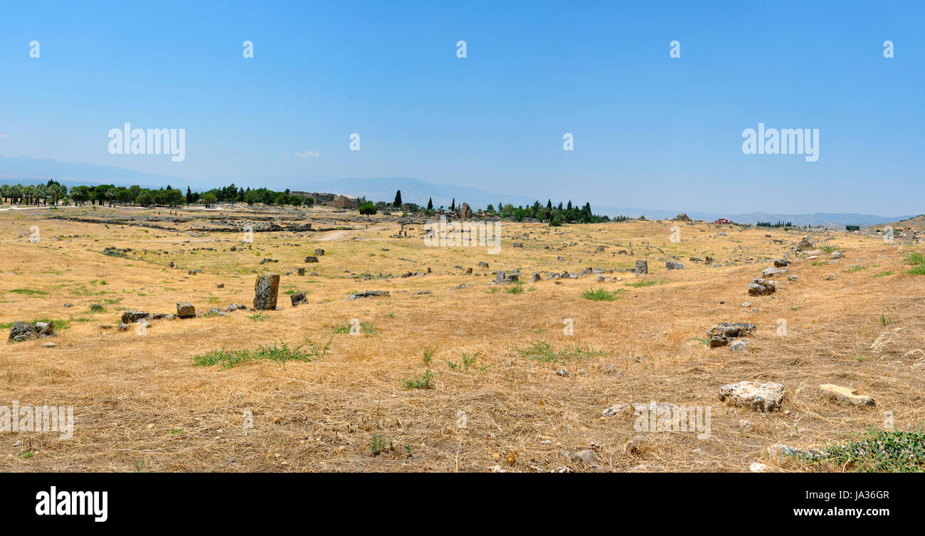blue, temple, city, town, stone, greek, fortress, turkey, sight, view ...