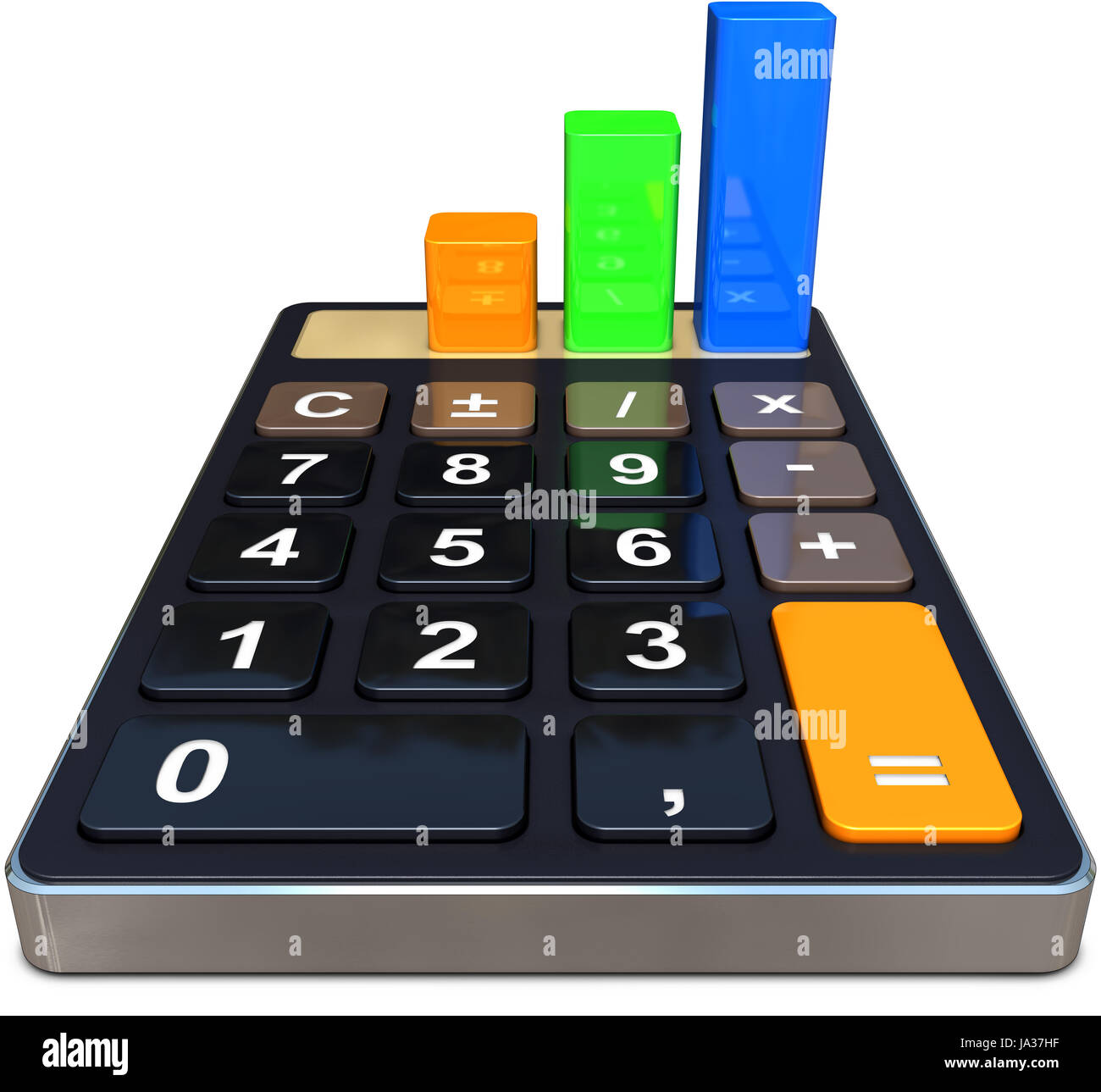 Balance sheet and calculator Cut Out Stock Images & Pictures - Alamy