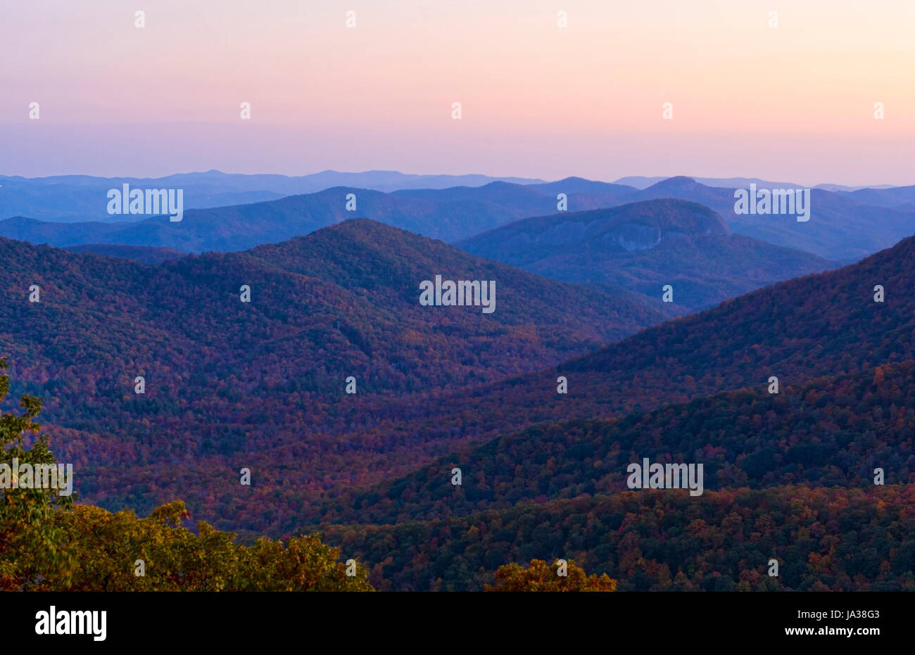 Brevard North Carolina mountains near Asheville Fall Colors Blue Ridge ...