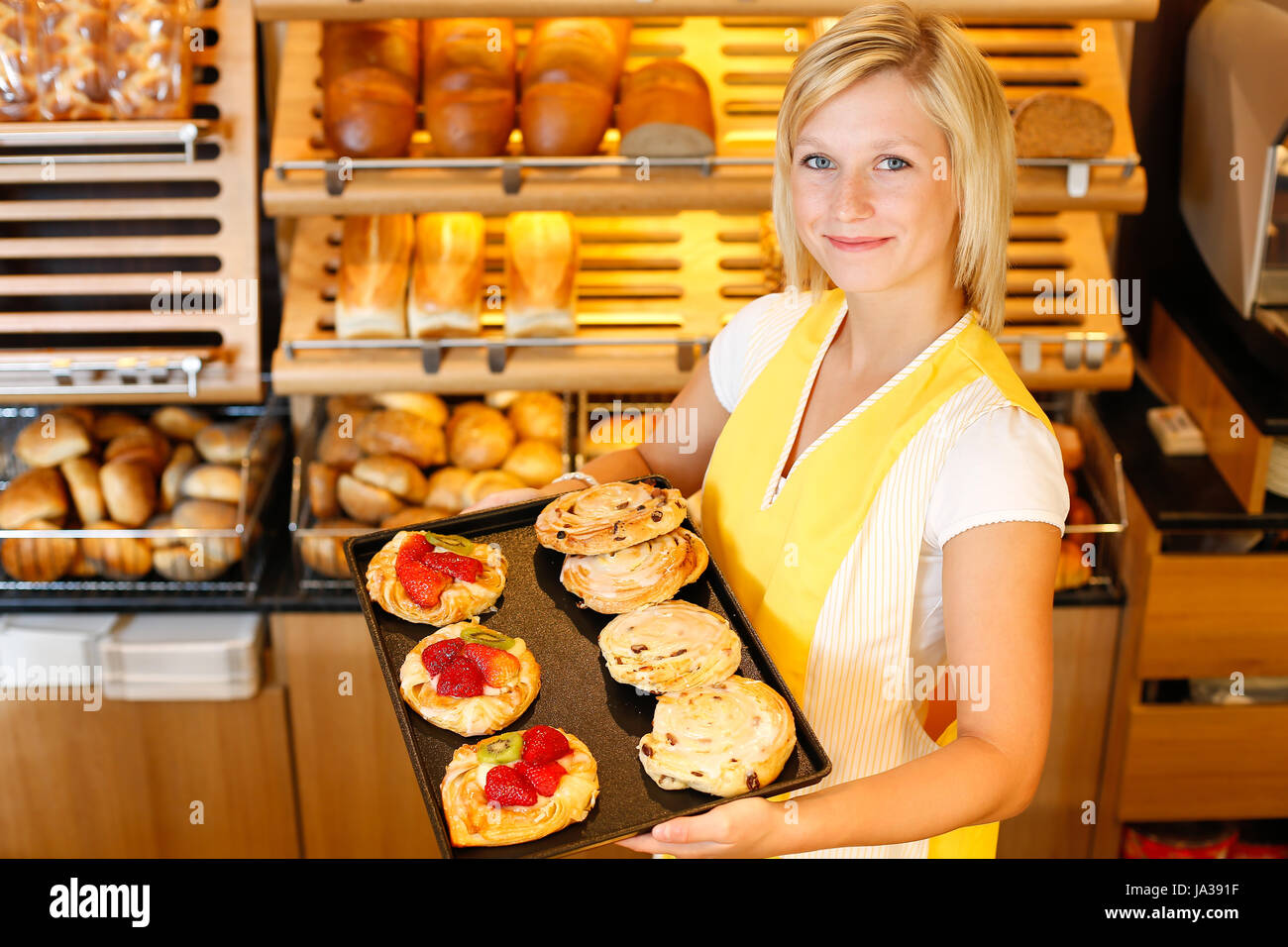 Laughing baker loaf bread hi-res stock photography and images - Alamy