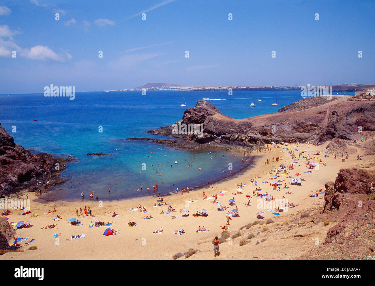 Papagayo beach. Lanzarote island. Canary Islands. Spain Stock Photo - Alamy