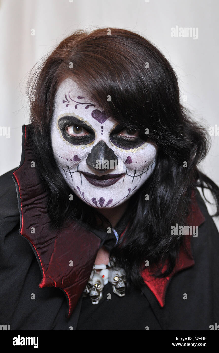 woman, halloween, carnival, skeleton, vampire, zombie, woman, death ...