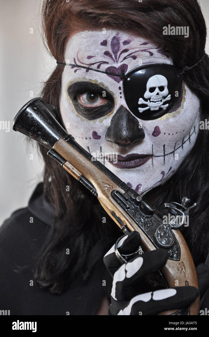 woman, halloween, carnival, skeleton, vampire, zombie, woman, death ...