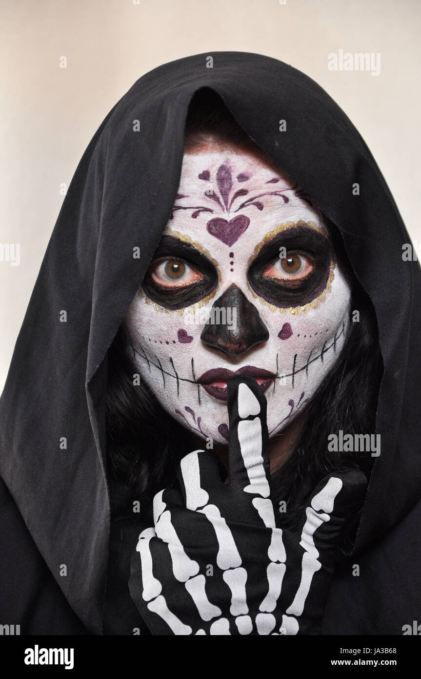 woman, halloween, carnival, skeleton, vampire, zombie, woman, death ...