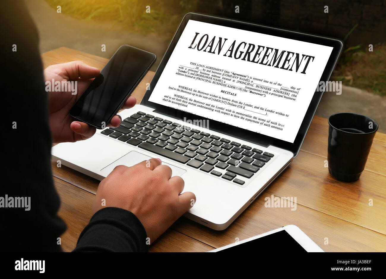 LOAN AGREEMENT Business Support document and agreement signing Stock ...