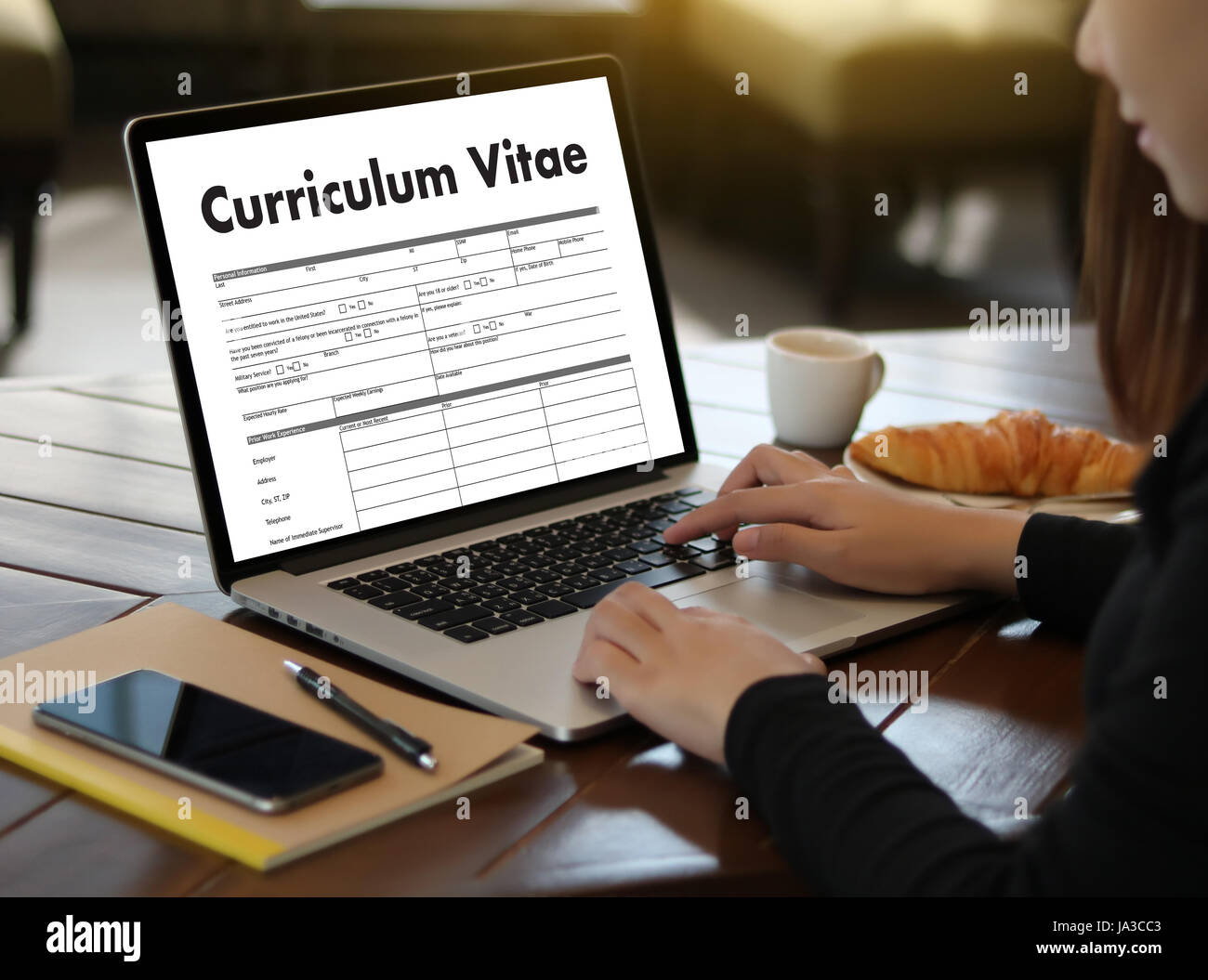 CV - Curriculum Vitae (Job interview concept with business CV resume ...
