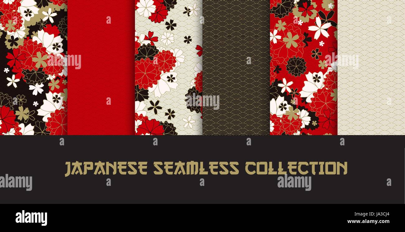 Japanese floral pattern Stock Vector Images - Alamy