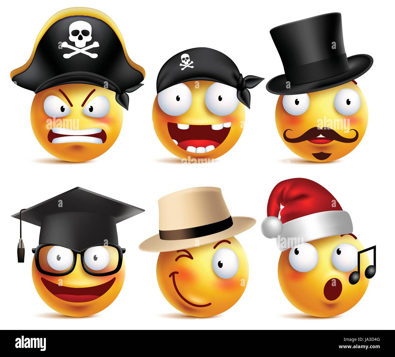 Pirate emoji emoticon smiley face hi-res stock photography and images ...
