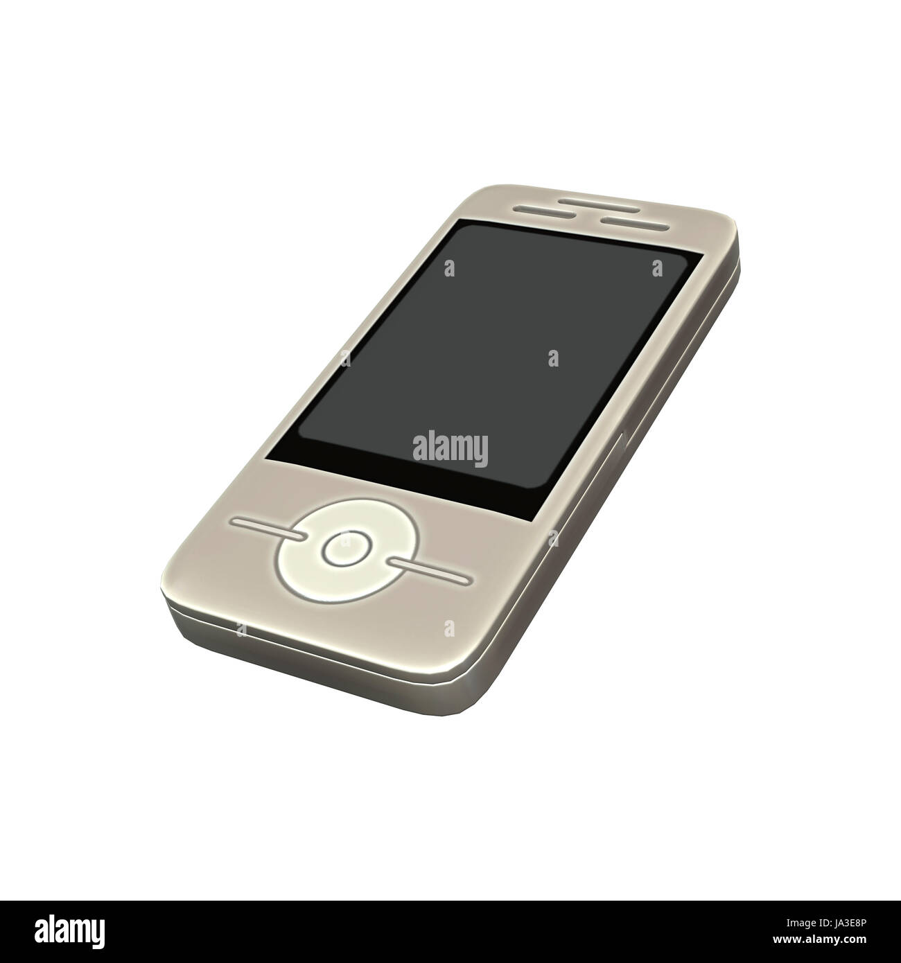 3D digital render of a slide phone isolated on white background Stock ...