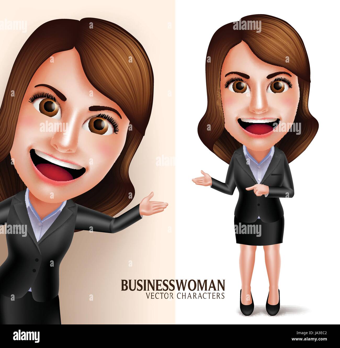 Woman standing in pose showing Stock Vector Images - Alamy