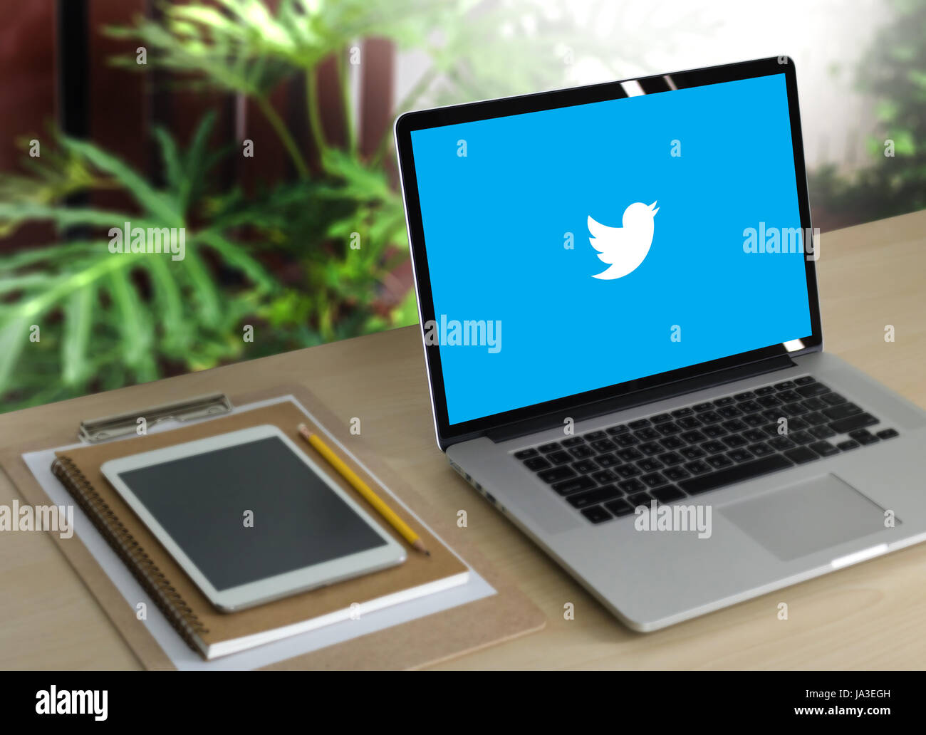 BANGKOK, THAILAND - MAY 17, 2016 : Twitter application, logo on the ...