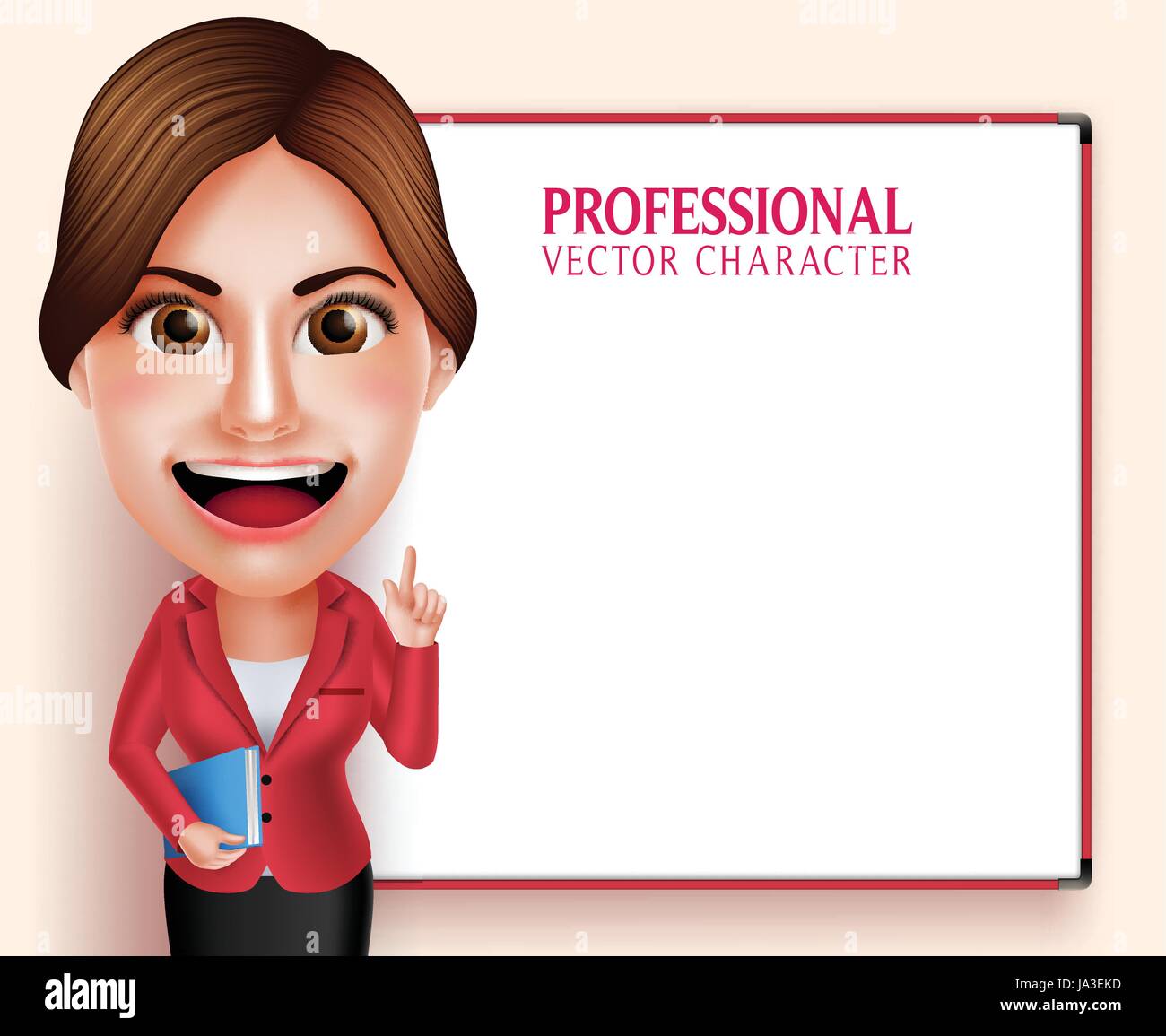 Good Looking Professional School Teacher Vector Character Smiling ...