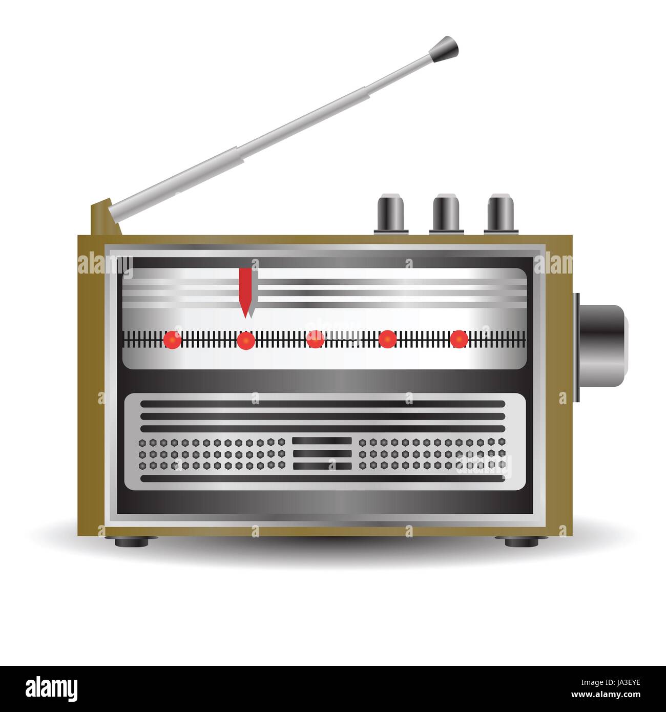 colorful illustration with retro radio for your design Stock Photo - Alamy