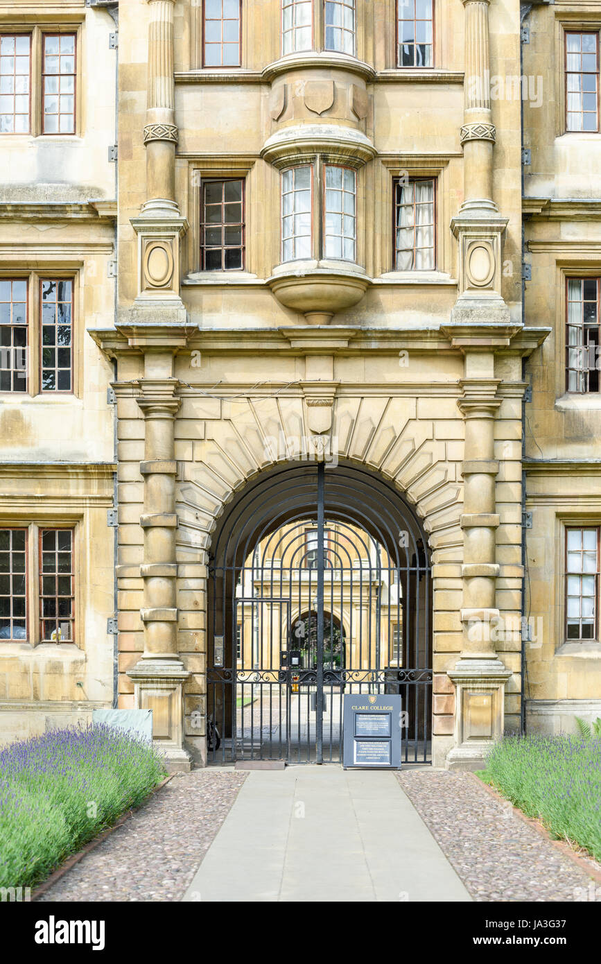 Clare college cambridge gate hi-res stock photography and images - Alamy