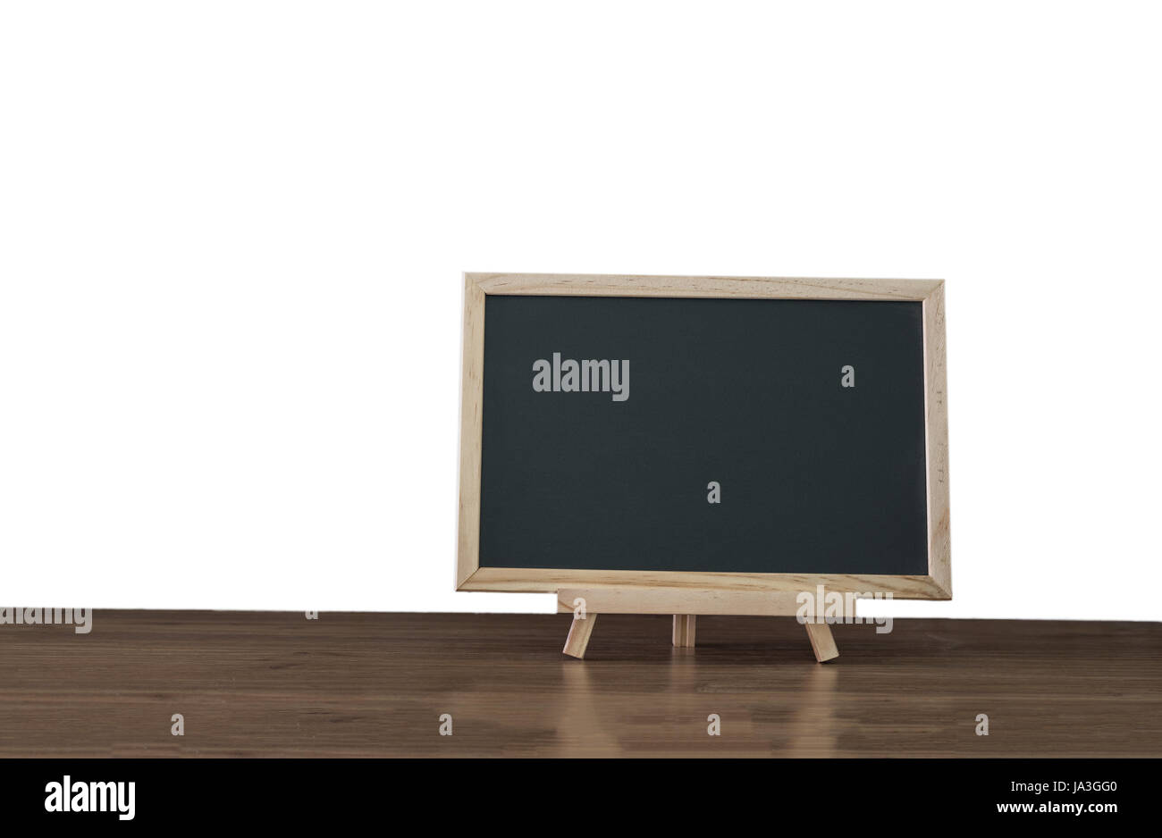 A blank school black board on white background Stock Photo - Alamy
