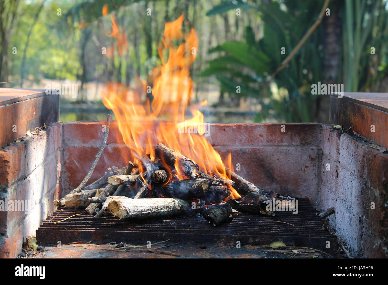 smoke, smoking, smokes, fume, wood, summer, summerly, heat, fire Stock ...