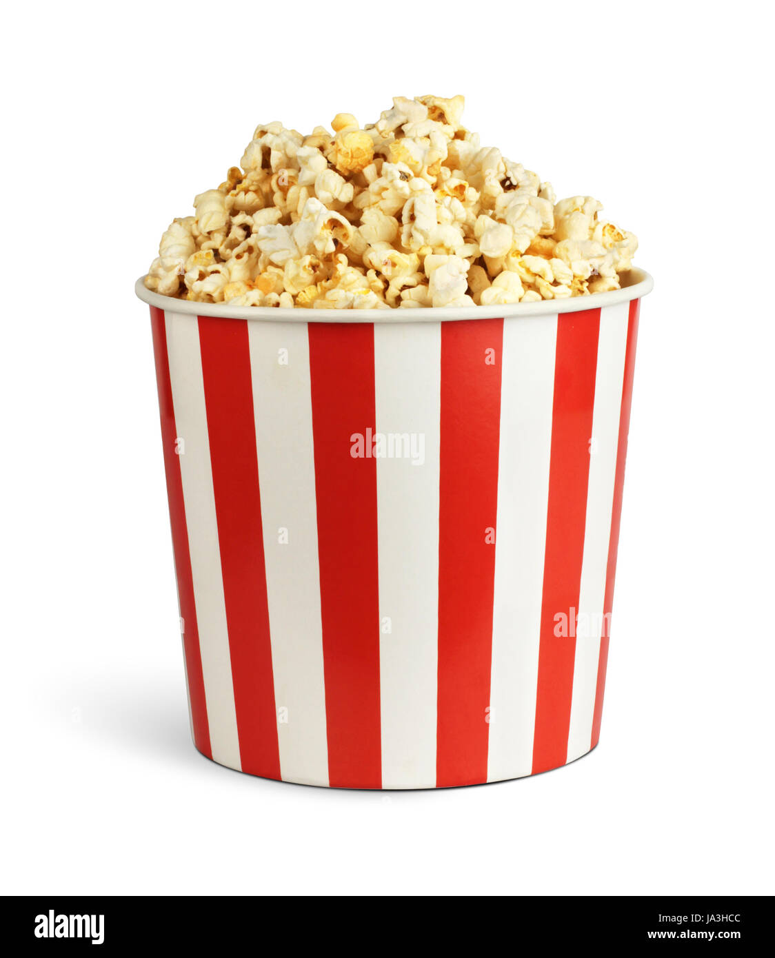 Popcorn in cardboard box isolated on white, clipping path Stock Photo ...