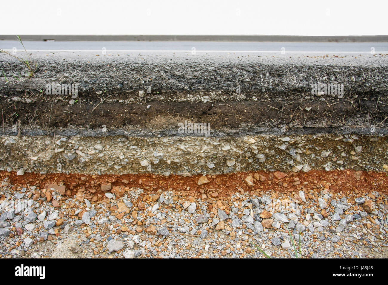 Soil Layers Earth Cross Section Sand Stock Photos & Soil Layers Earth ...