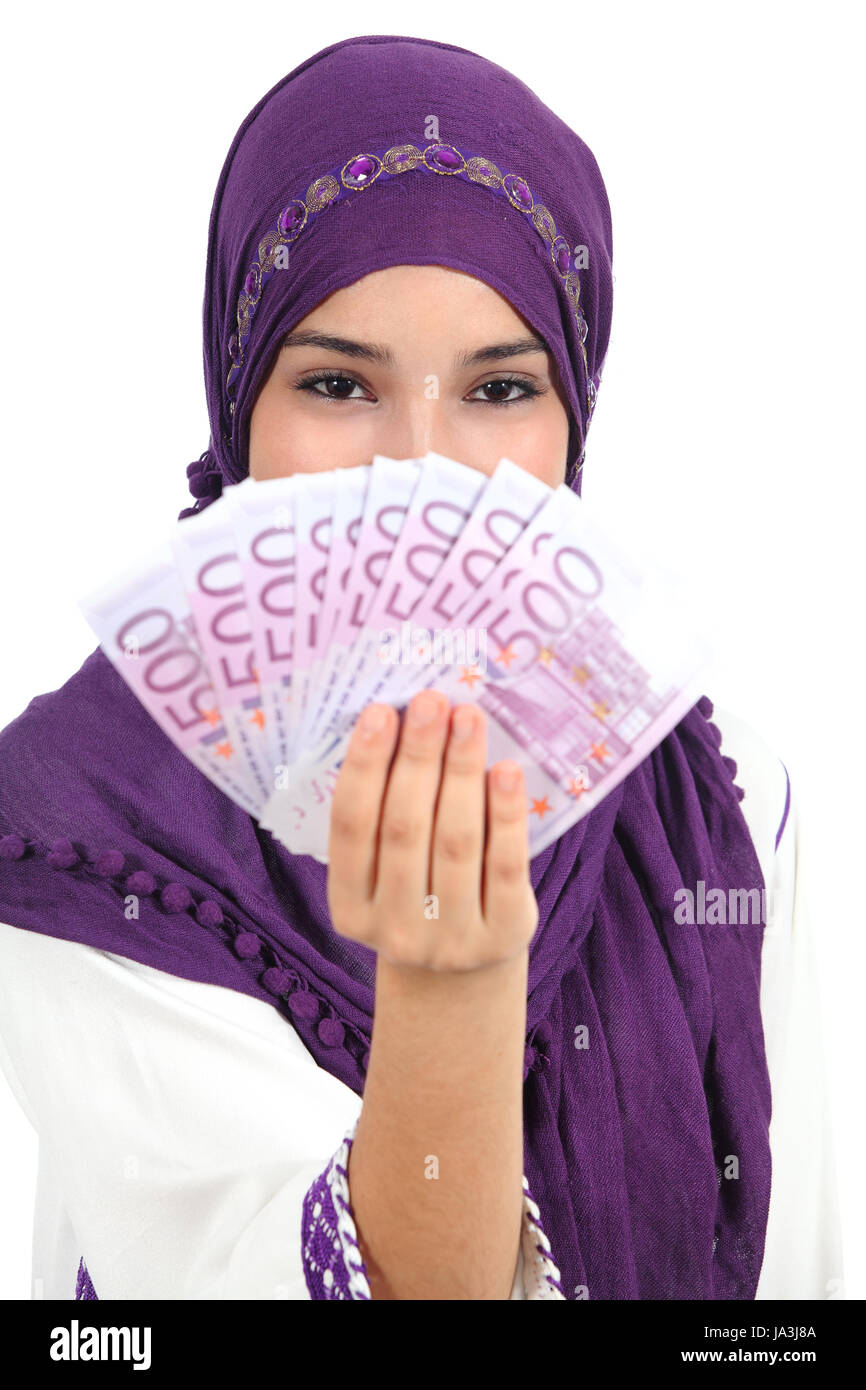 woman, arab, islam, islamic, banknotes, possession, holding, money ...